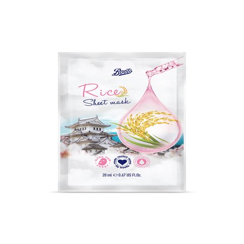 Boots, BOOTS RICE SHEET MASK 20ML