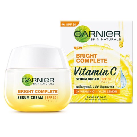 Boots, GARNIER SKIN NATURALS BRIGHT COMPLETE VITAMIN C SERUM CREAM SPF ...