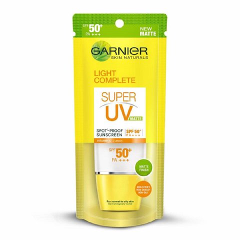 Boots, GARNIER LIGHT COMPLETE UV MATT SPOT-PROOF SUNSCREEN SPF50+ PA ...