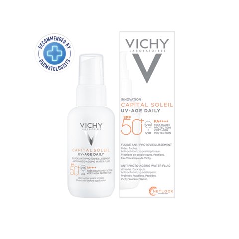 Boots, Vichy Ideal Capital Soleil Uv Age Daily Netlock Spf 50+/Pa++++ 40Ml