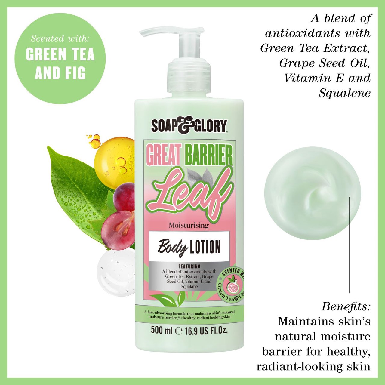 Boots, Soap & Glory GREAT BARRIER LEAF Body Lotion 500 ml