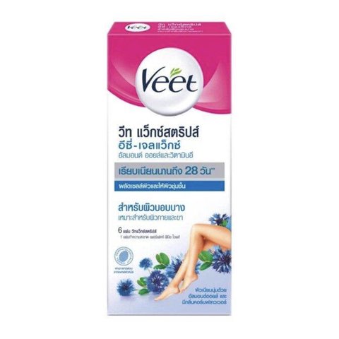 Boots, Veet Wax Strips Almond Oil & VIT E 6 Sheetes + 1 Sachet